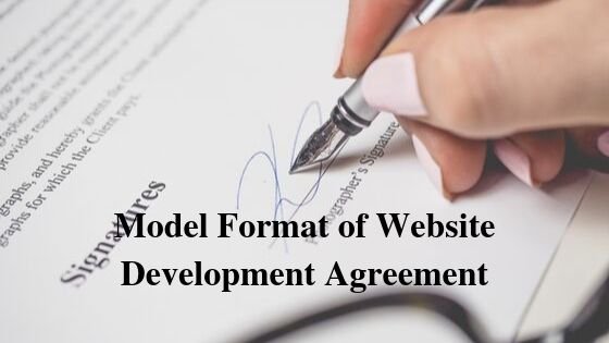 Model Format of Website Development Agreement | Legal Shots