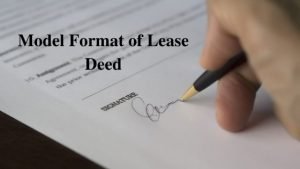 Model Format of Lease Deed | Legal Shots